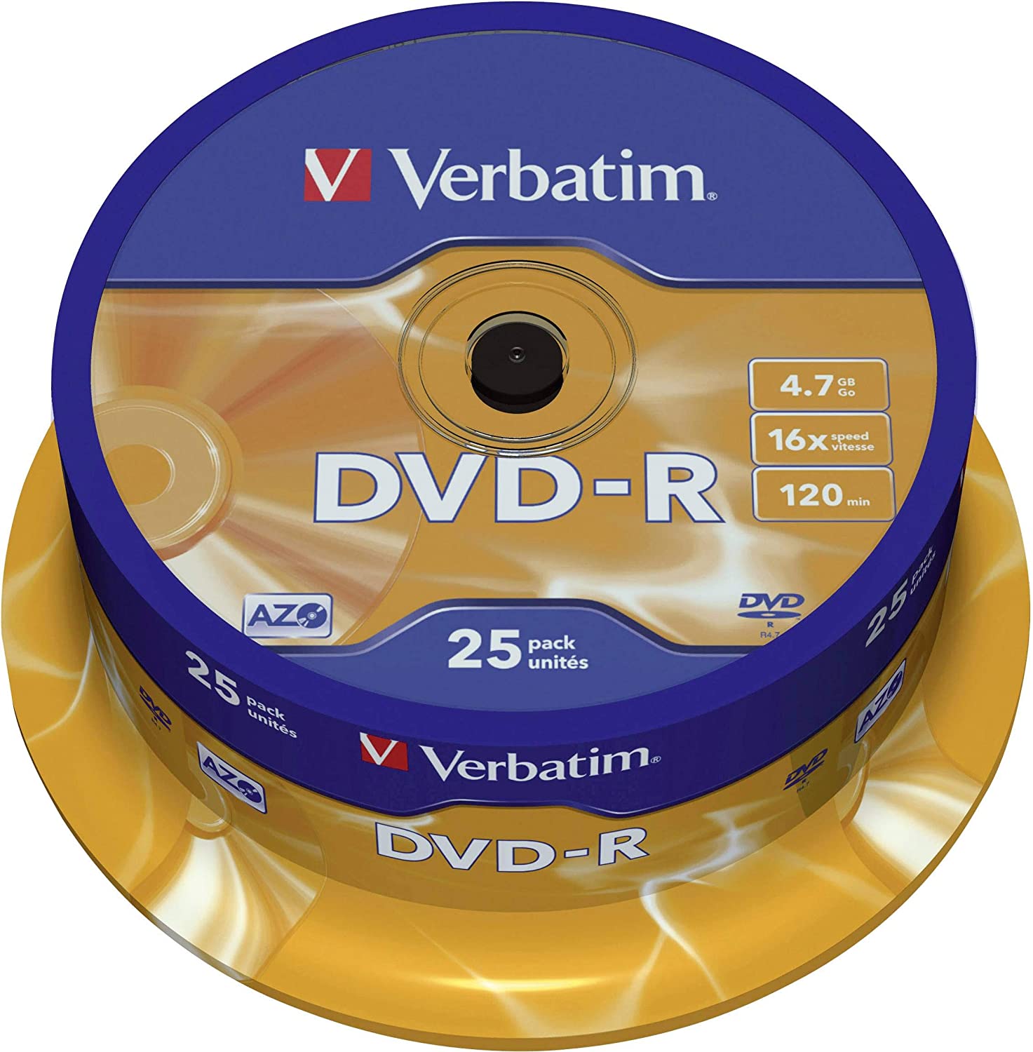 Verbatim DVD-R 4,7 GB / 120 Min / 16X Tarrina (25 Discos) – Papelería Técnica Sevilla